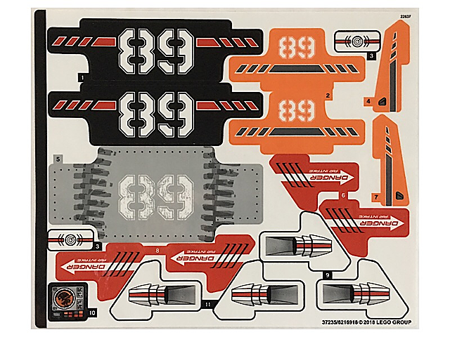 NEW LEGO - Sticker - Technic - Hovercraft - Set 42076 | eBay