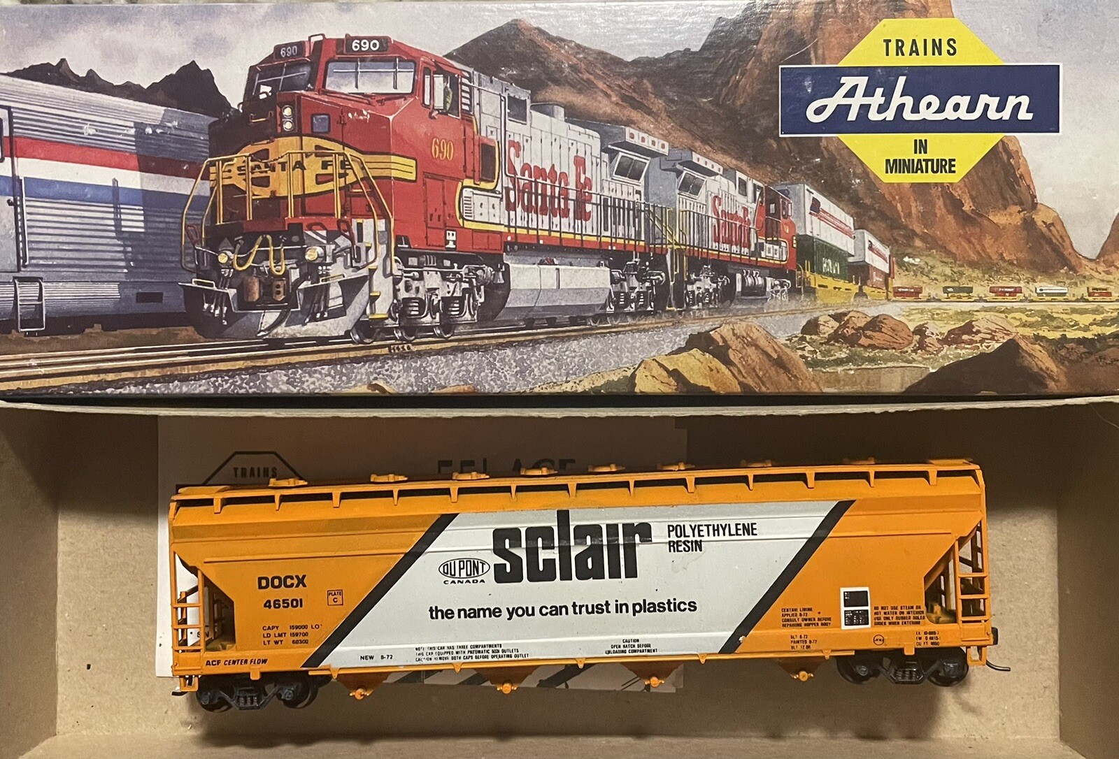 ATHEARN ACF CENTERFLOW HOPPER CAR SCLAR DUPONT HO SCALE BRAND NEW | eBay