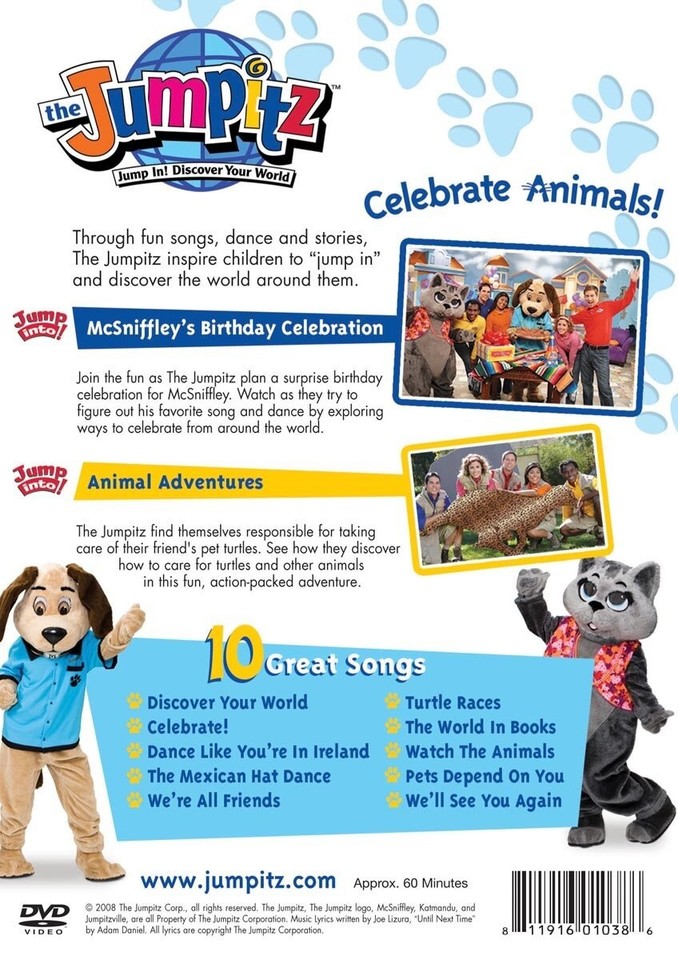 The Jumpitz Celebrate Animals! [DVD] - Brand New Sealed | eBay