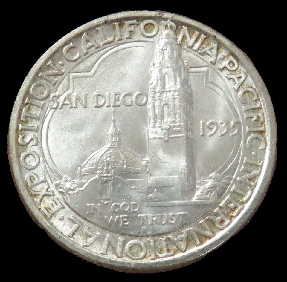 1935 S SAN DIEGO SILVER USA 50c COMMEMORATIVE COIN | eBay