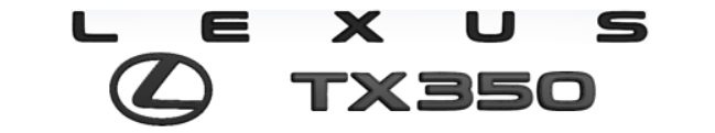 Lexus TX 350 Gloss Black Black Out Emblem Overlay PT9484824C02 ...