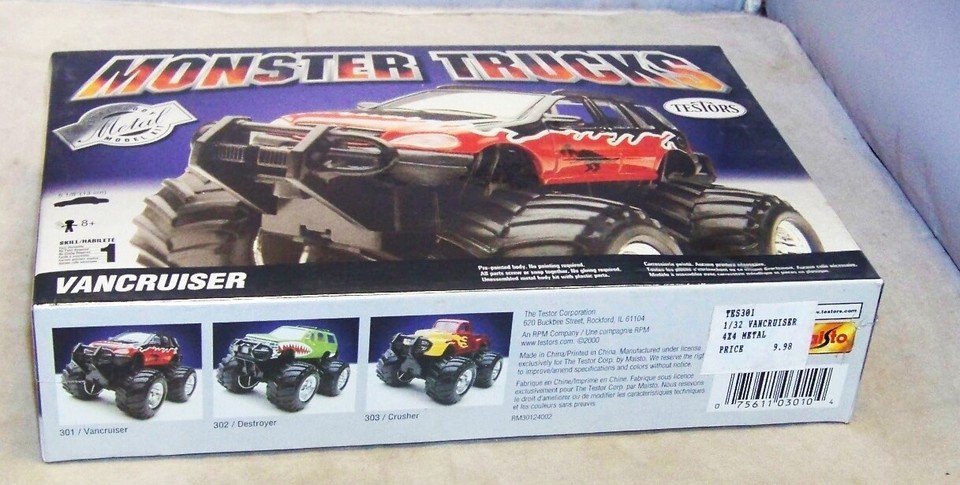 TESTORS METAL BODY MODEL KIT MONSTER TRUCKS VANCRISER RARE NISB #301 | eBay