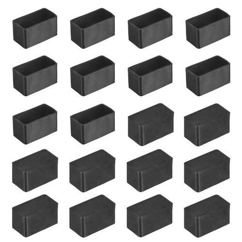 20-Pack Rectangle Furniture Leg Caps, 0.78 x 1.57" (20 x 40mm) PVC Leg ...
