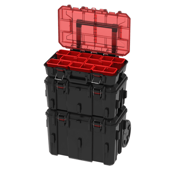 3-Piece Modular Rolling Toolbox System Stackable Tool Storage Heavy ...