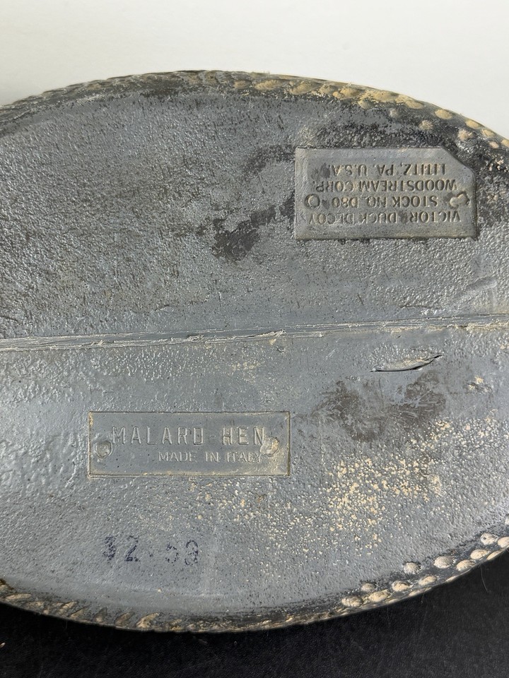 Vintage Victor Mallard Duck Decoy Plastic Drake Model D73 Italy | eBay