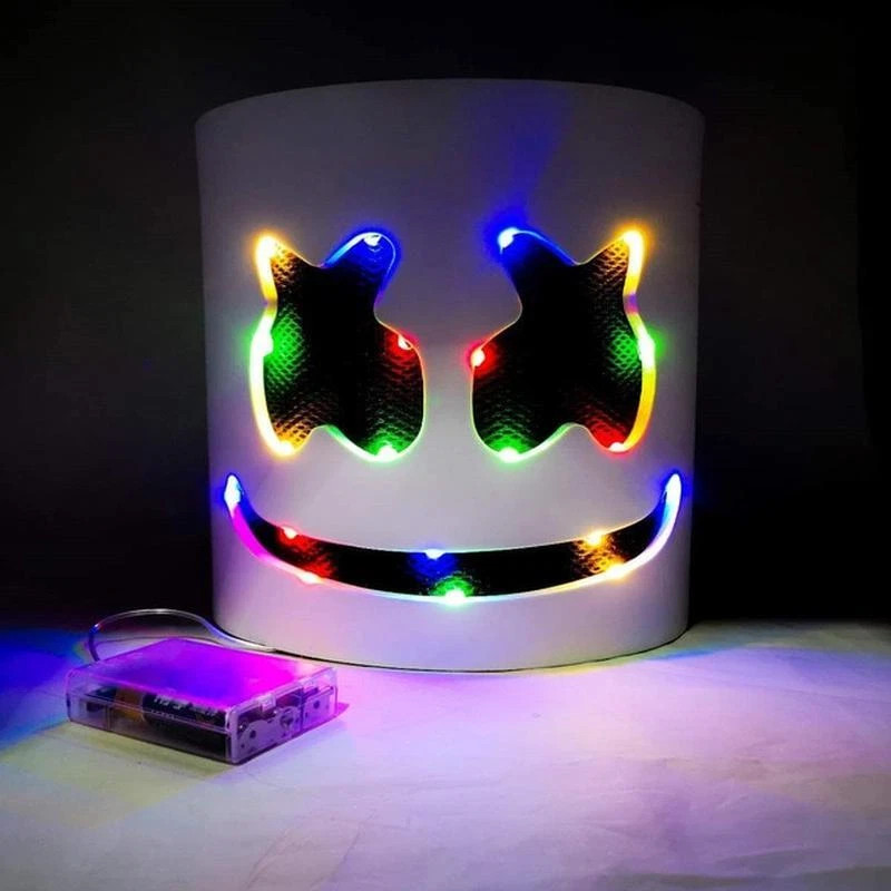 Marshmello Dj Mask Full Head Halloween Cosplay LED Helmet Masks Party ...
