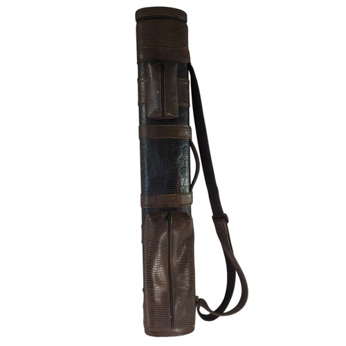 Vintage Giuseppe 2 x 2 Pool Cue Case Snakeskin & Alligator Print ...
