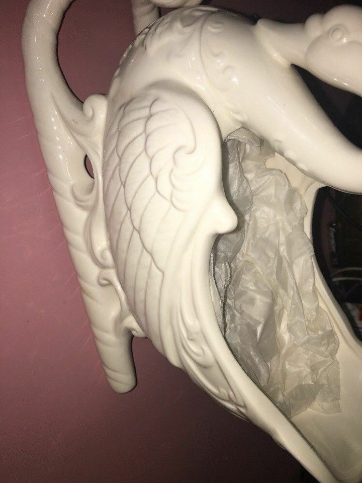 White Swan Christmas Sled -VERY RARE VINTAGE - SHIPS N 24 HOURS | eBay