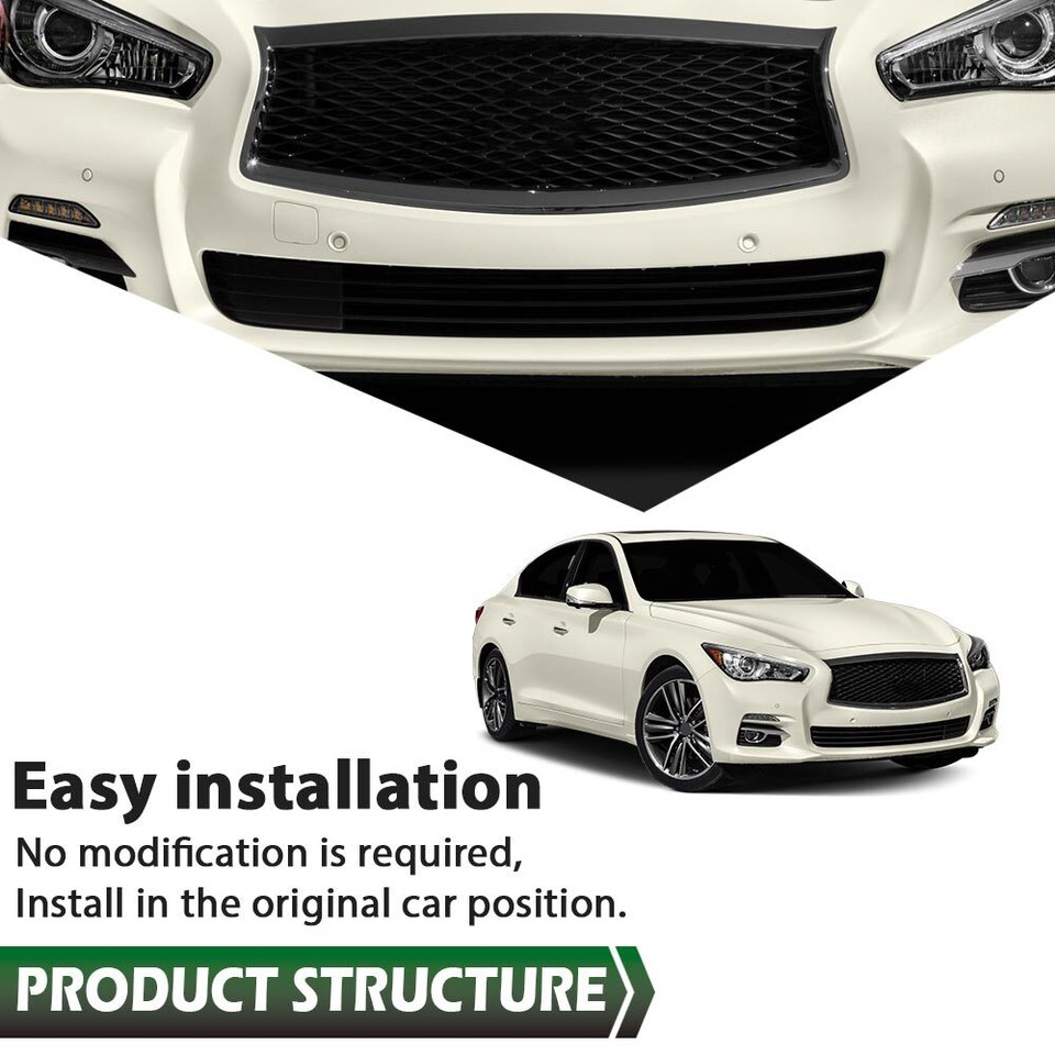 For 2014 2015-2017 Infiniti Q50 Front Bumper Lower Grille Mesh Grill ...
