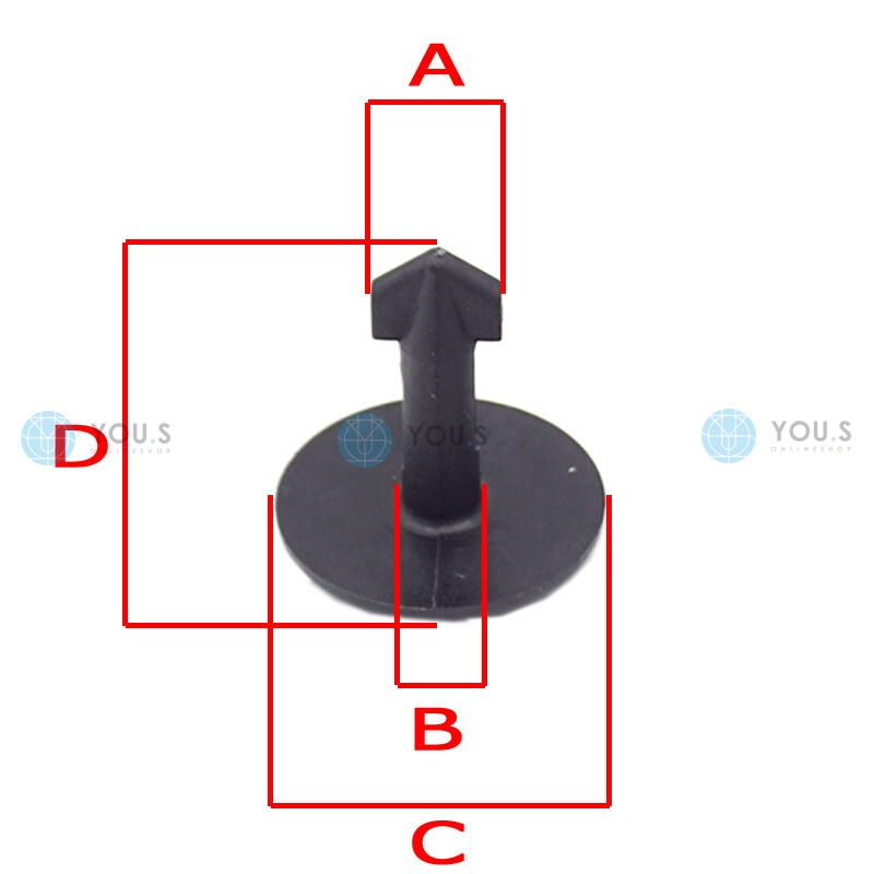 100 X You.S Original Underbody Clamping Pin Mounting Clip for Audi Seat ...