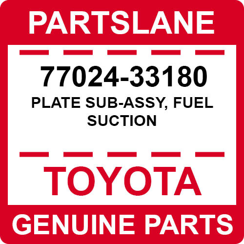 Toyota Genuine OEM 77024-33180 Plate Sub-assy Fuel Suction 7702433180 ...