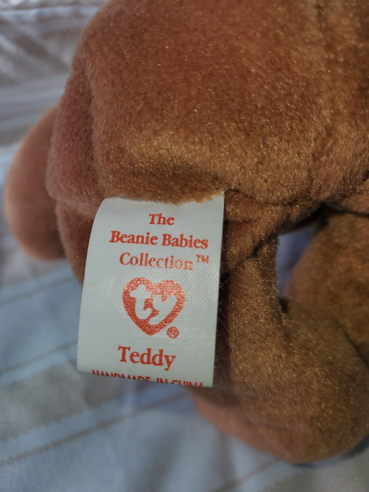 Ty TEDDY Beanie Baby Errors on hang & Tush tag & Face Rare Beanie PVC ...