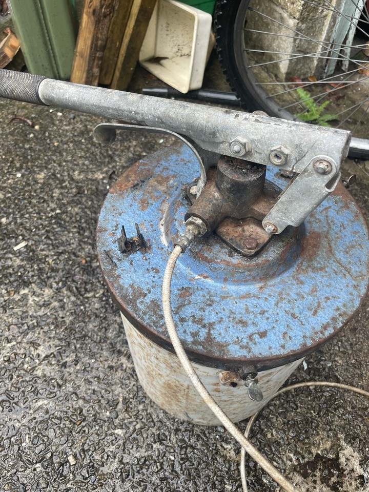 Vintage Tecalemit Grease Gun Large Pump Dispencer Classic Car Tractor ...