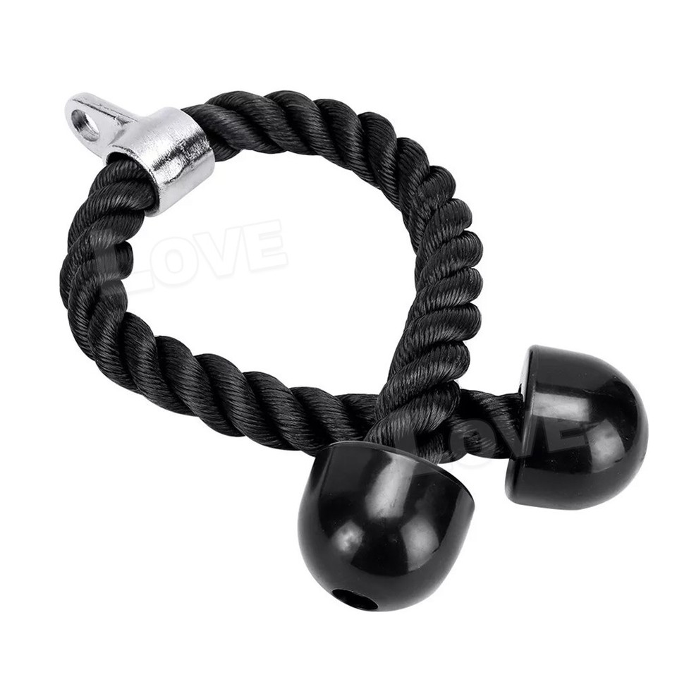70cm Tricep Rope Gym Press Down Push Pull Cord Multi Lat Bar Cable ...