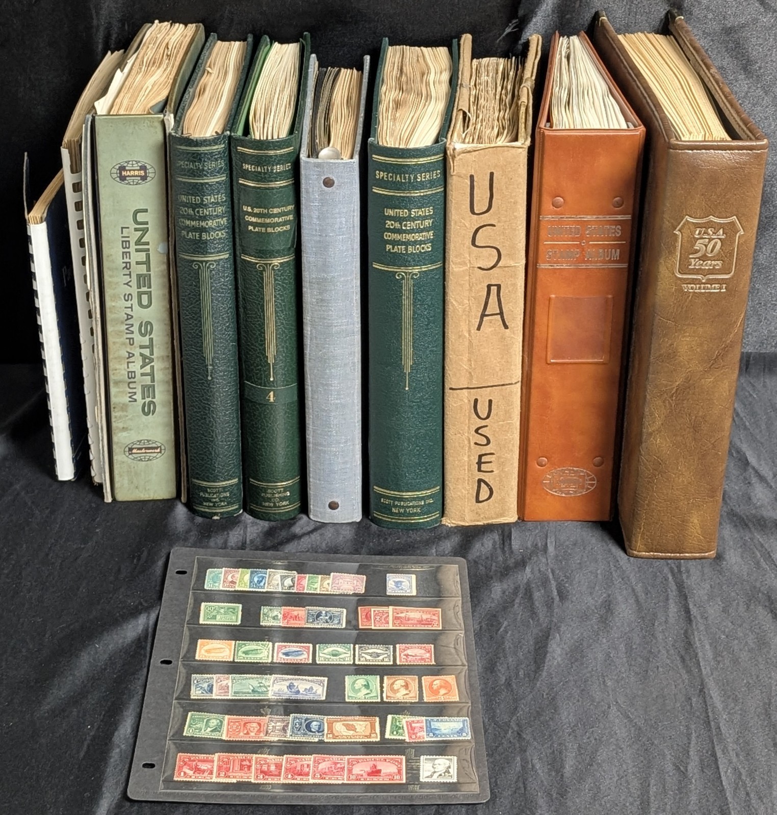 US Stamps Sweepings and Remainder Collection Lot of 10 Albums, Folders ...