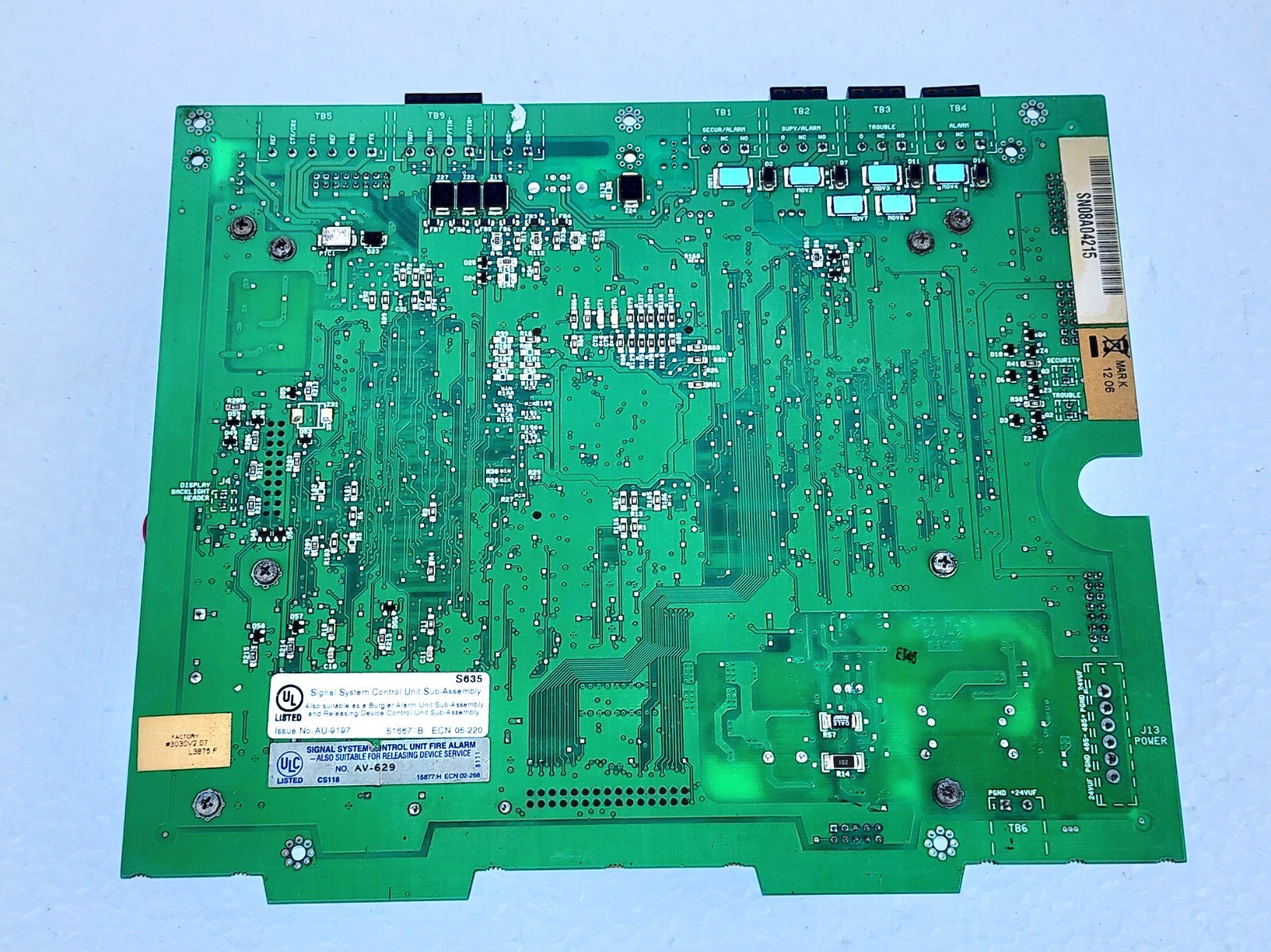 Notifier CPU2-3030D CPU Display Unit NFS2-3030 Fire Alarm Control Panel Card NWT 20103122300 | eBay