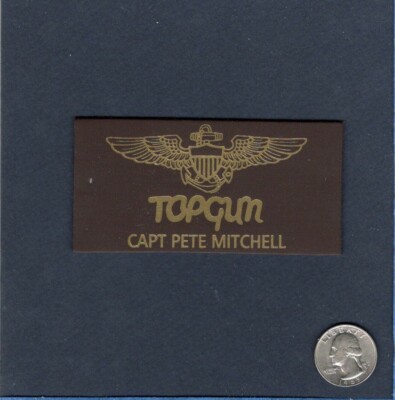 New TOP GUN MOVIE Captain Pete MAVERICK Mitchell Name Tag Squadron ...