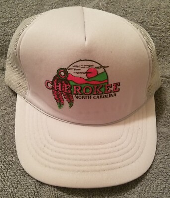 Cherokee North Carolina Snap Back Truckers Hat Gray. | eBay