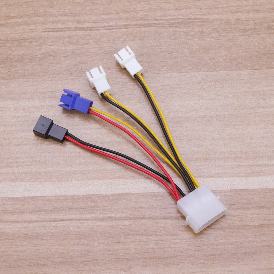 CPU Power Converter Cable Fan Male Female Connector PC Fan Extension ...
