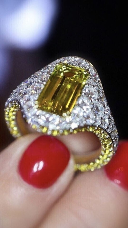 3Ct Emerald Simulated Citrine Wedding Pinky Ring 14K Two-tone Gold ...