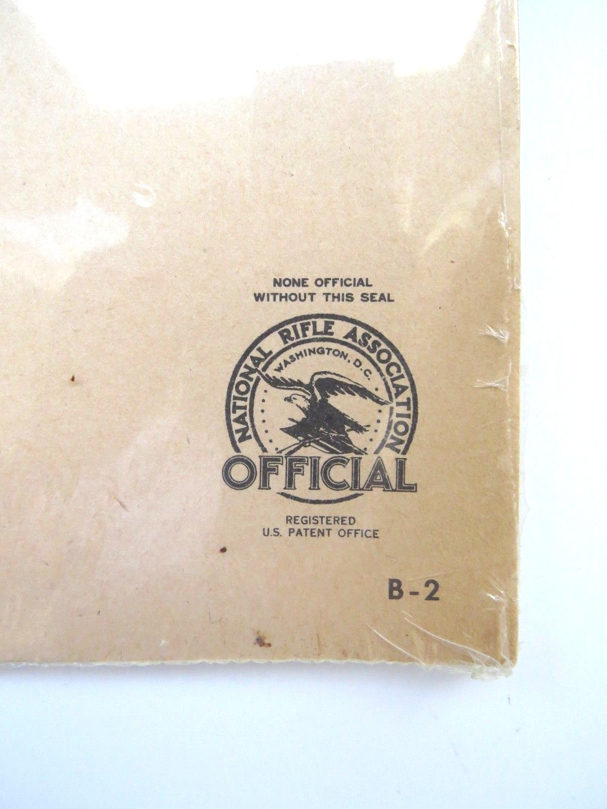 12 Official NRA B2 50 Foot Slow Fire Gun Paper Targets NEW SEALED Orig ...