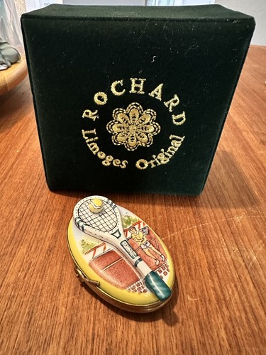 Limoges Tennis Court Box with Racquet Rochard With Original Box | eBay