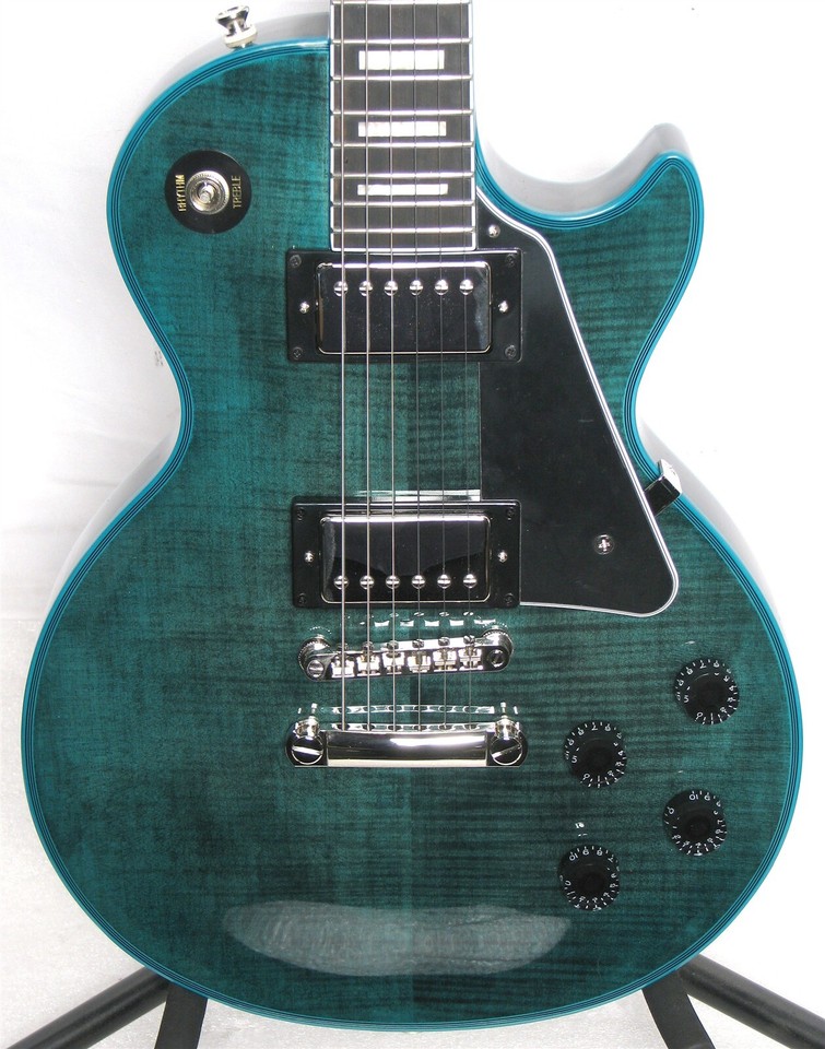 Epiphone Exclusive Les Paul Custom Widow Guitar with Bag Peacock Green ...