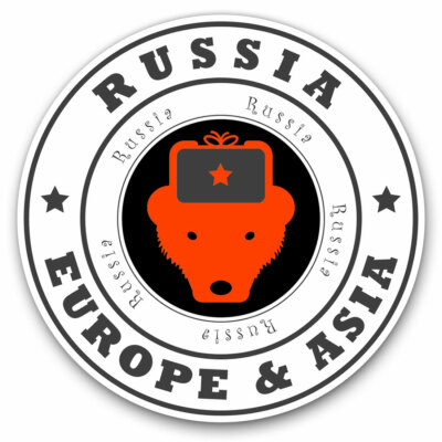 2 x Vinyl Stickers 20cm - Russia Europe Asia Travel Russian Cool Gift ...