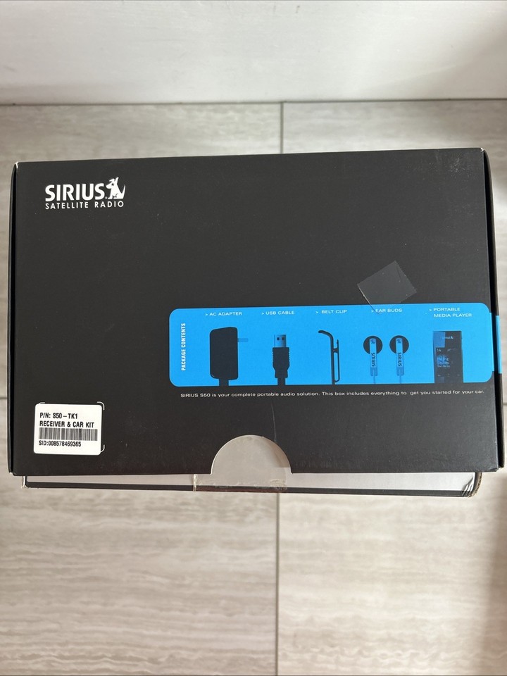Sirius S50 Personal Satellite Radio Receiver & Car Kit S50TK1 XM Open ...