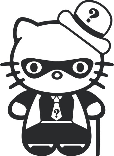 Hello Kitty DC Bat Family 6-inch Parody Vinyl Decals, Black or White | eBay