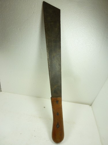 Vintage Iron & Wood Machete Oak Handle 21 1/2" Overall Length 15" Blade ...
