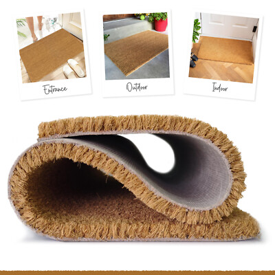 Natural Coconut Coir Entrance Door Mat Heavy Duty Outdoor Lobby ...