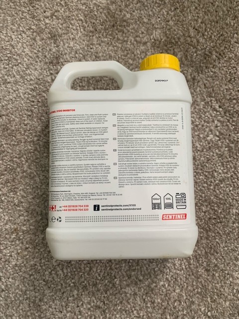 Sentinel X100 Central Heating Scale Inhibitor - 1L for sale online | eBay
