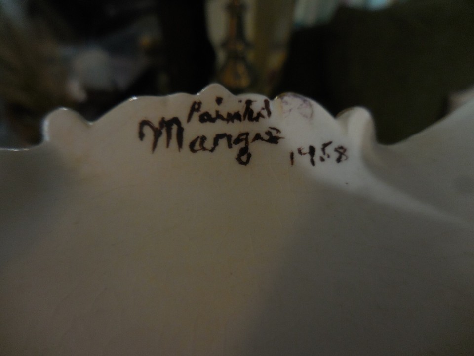 Antique Porcelain Mantle Clock with WORKING Mechanism; Hand Painted ...