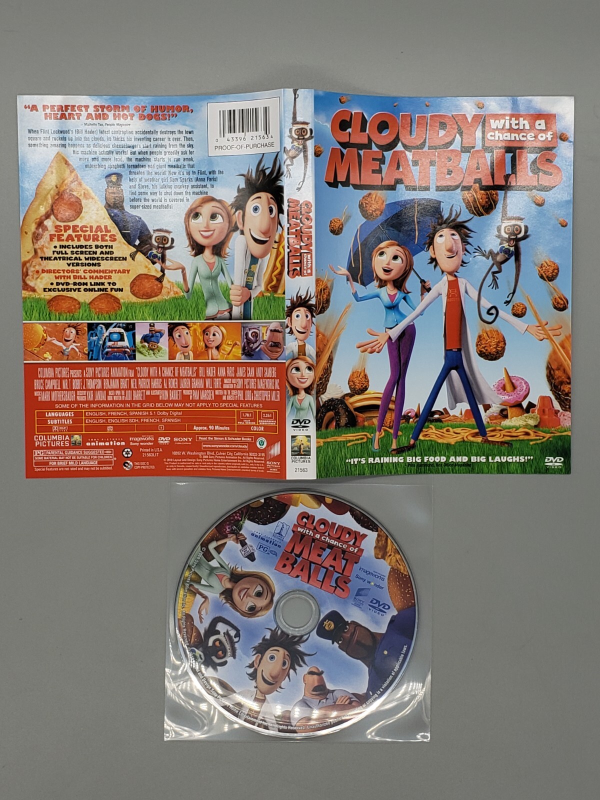 Cloudy With A Chance Of Meatballs Dvd Cover