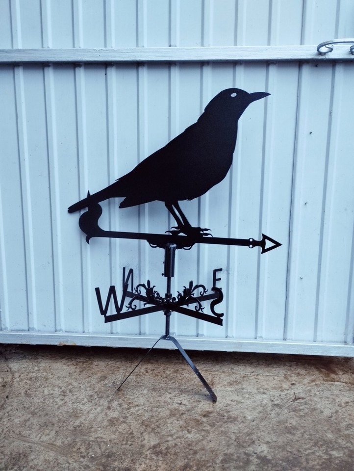 Crow Metal Weathervane, Weather Vane, raven home roof decor | eBay