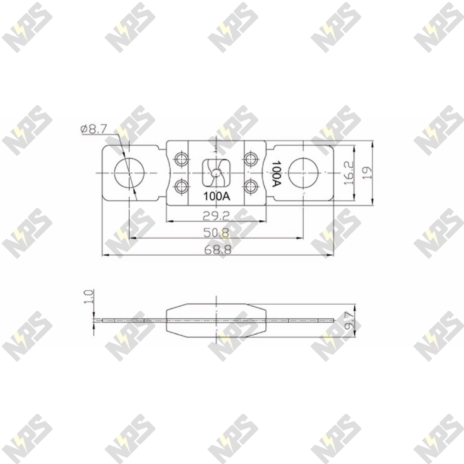 7 Way Multi Midi Mega Fuse Block Box Holder 12-32V FUSES INCLUDED Car ...