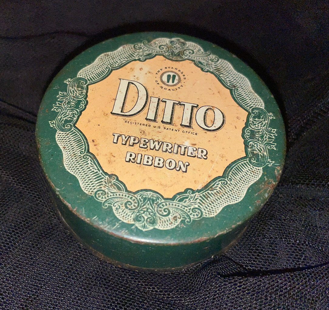 DITTO Typewriter Ribbon Tin new old stock new vintage purple semi l.c ...