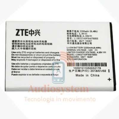 Cell Battery ZTE for A430 Blade Q Lux Cap. Original Li3822T43P3h675053 ...