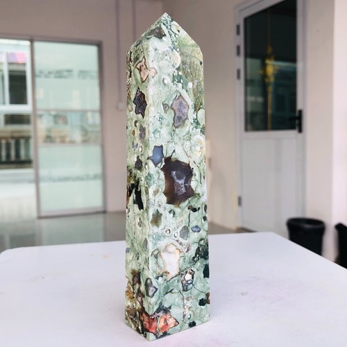 339g Natural KAMBABA JASPER NEBULA STONE Agate Quartz Crystal Obelisk ...