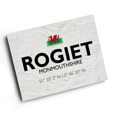A3 PRINT - Rogiet, Monmouthshire, Wales - Lat/Long ST4687 | eBay UK