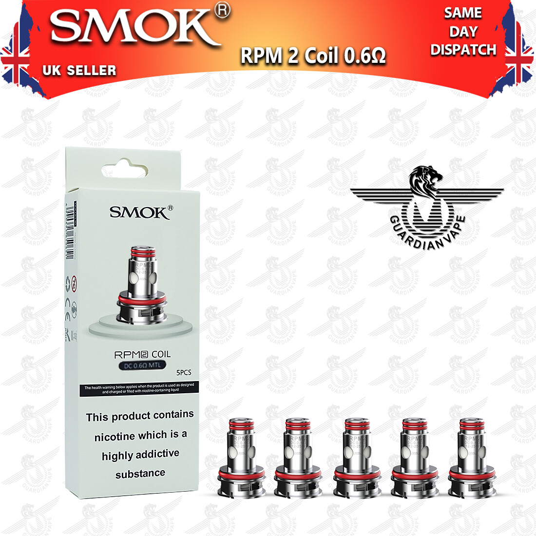 SMOK RPM2 Coils Meshed 0.16Ω 0.25Ω 0.6Ω DC SMOK RPM Replacement Coils ...
