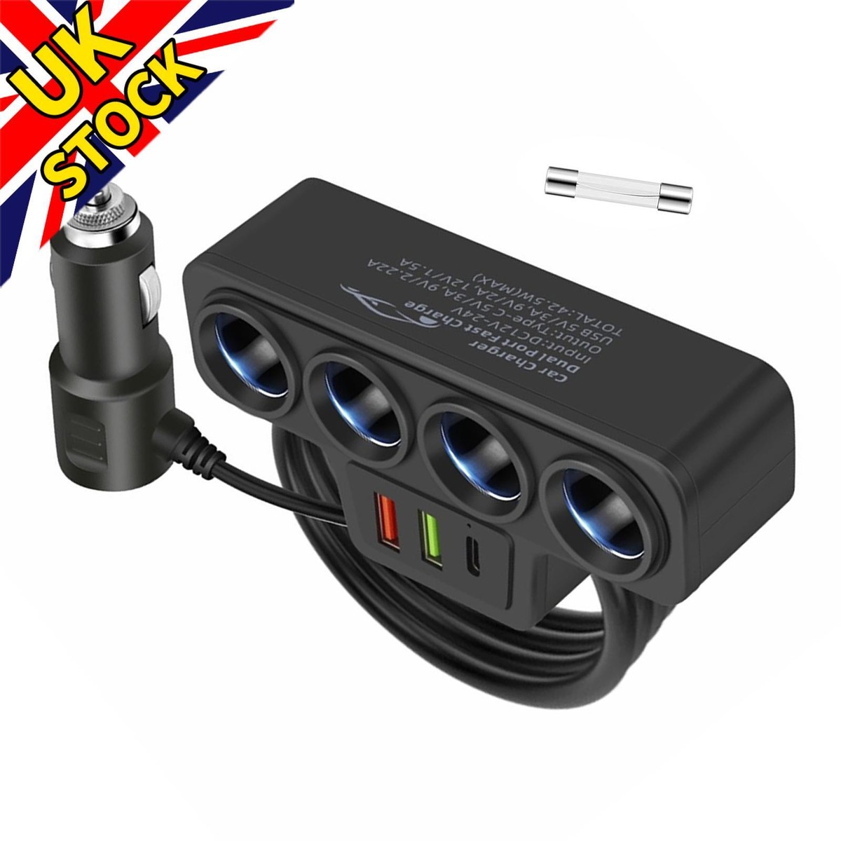 New Car Cigarette Lighter Socket Charger Outlet Adapter SHINING HOUSE