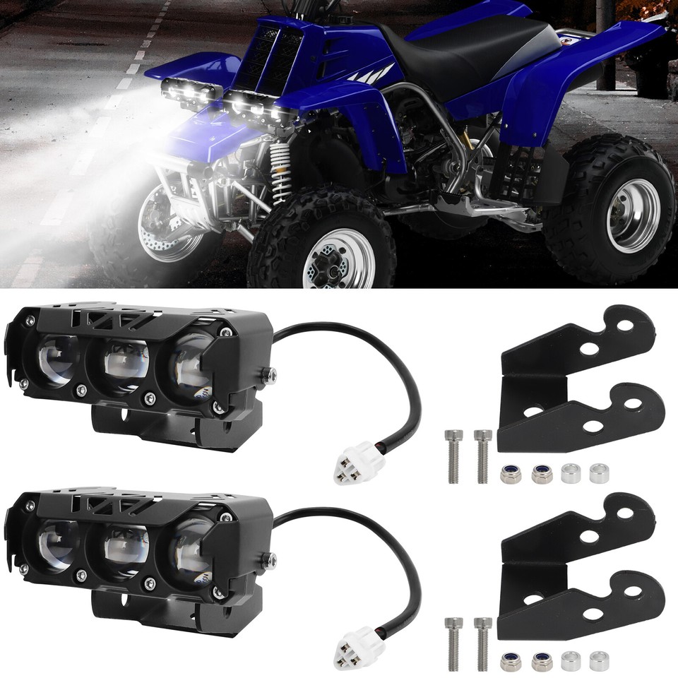 For Yamaha Banshee 350 Pair Led Headlight Light Bulbs Kit YFZ350 2002 ...