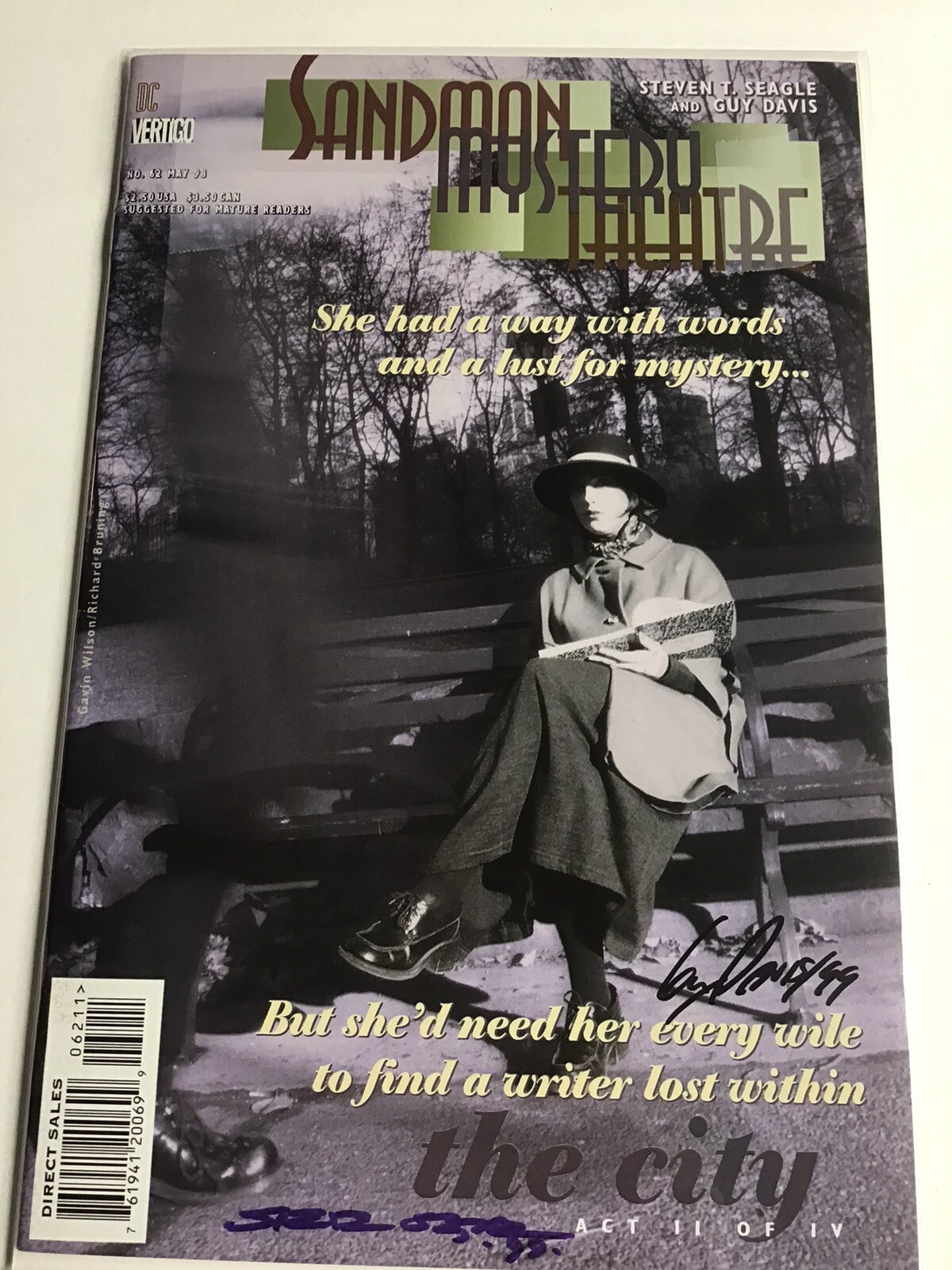 Sandman Mystery Theatre (1993) #62 SIGNED BY STEVEN SEAGLE & GUY DAVIS Vertigo | eBay