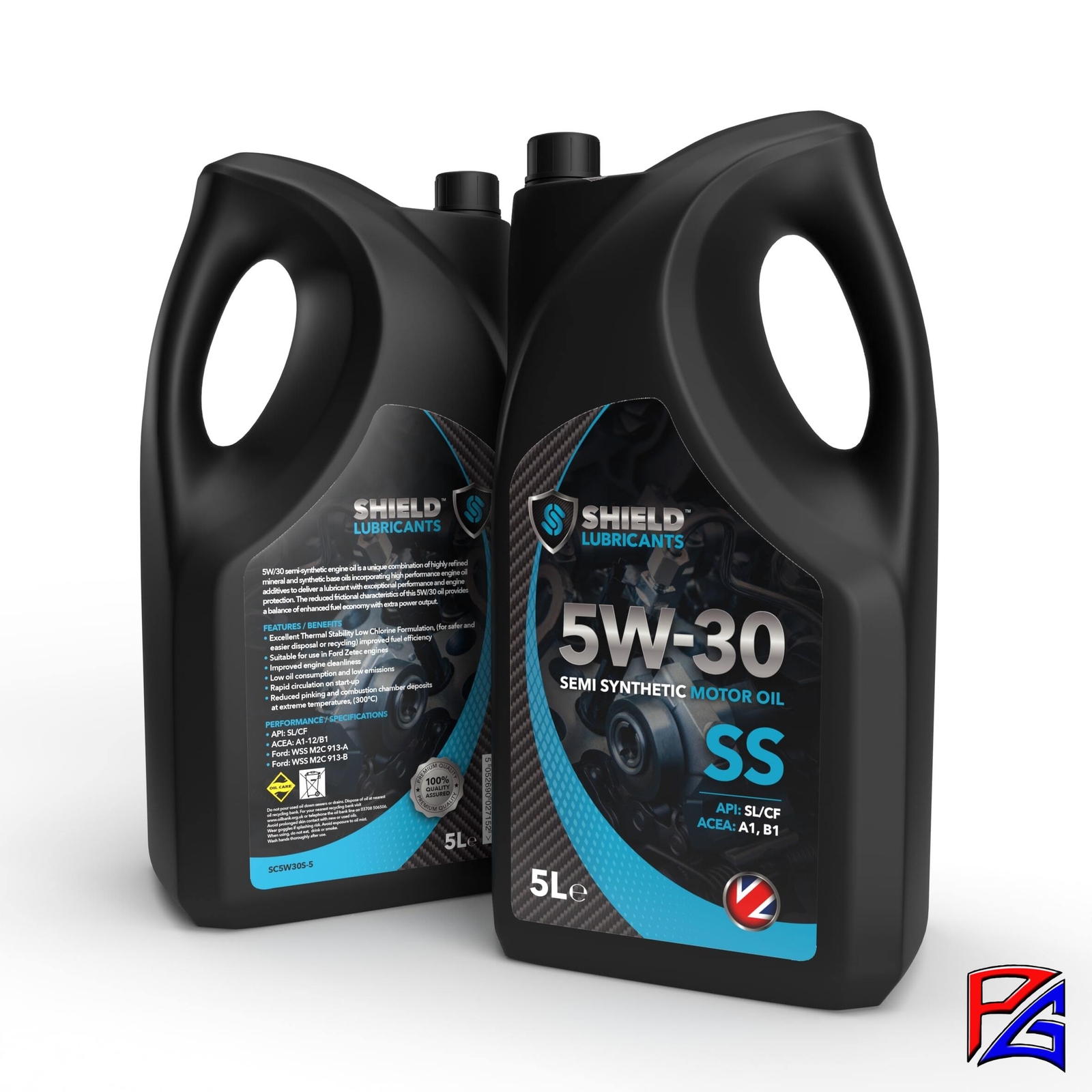 5W30 SEMI SYNTHETIC ENGINE OIL - 1L, 5L, 20L, 200L, 1000L SHIELD 5W-30 ...