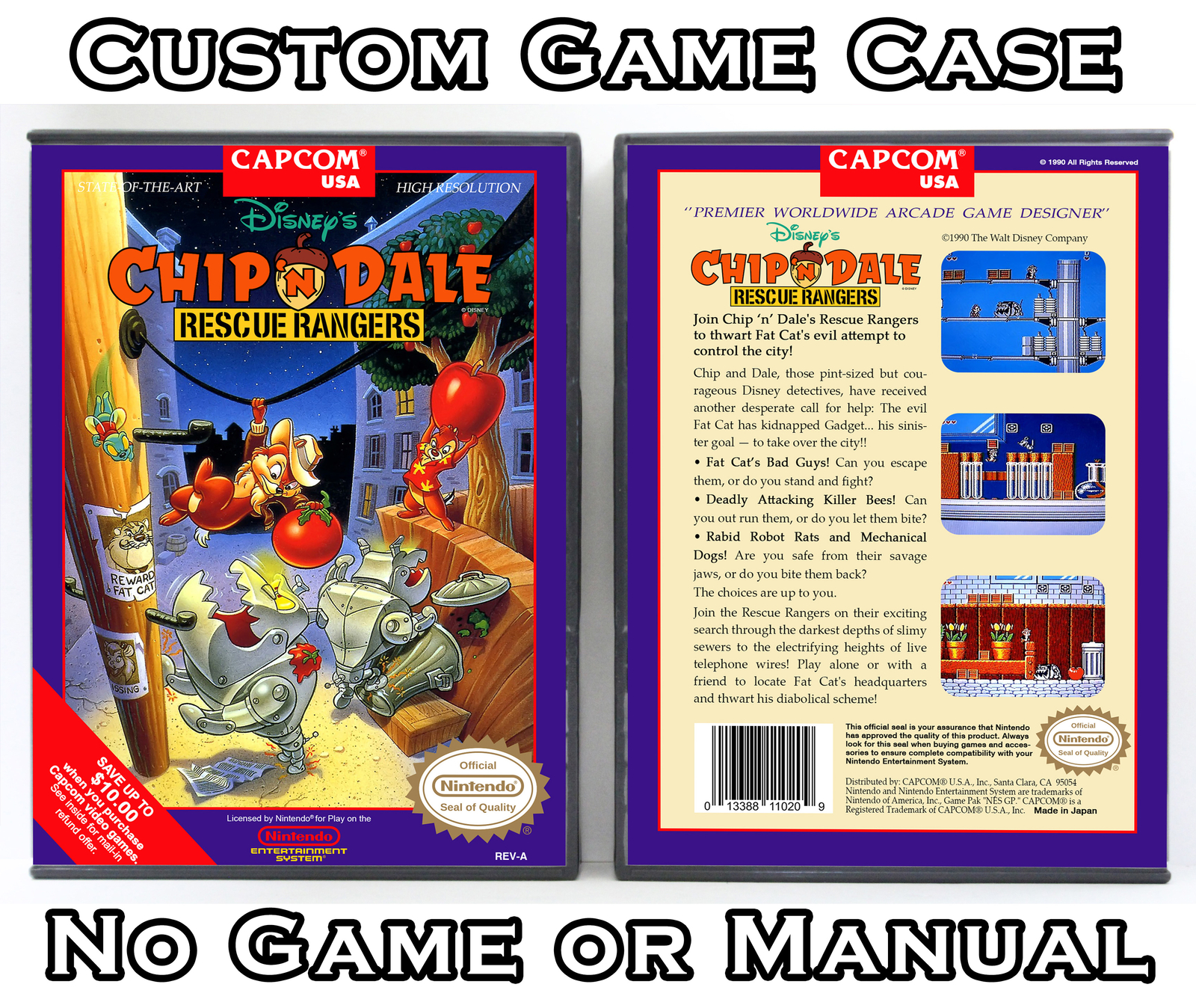Chip 'n Dale Rescue Rangers - Nintendo NES Custom Case *NO GAME* | eBay