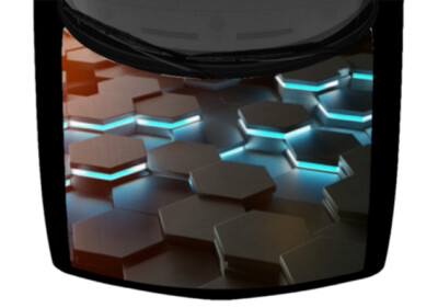 3D Hexagon Pattern Truck Hood Wrap Vinyl Car Graphic Decal 58" x 65" US ...