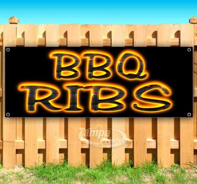 BBQ RIBS Advertising Vinyl Banner Flag Sign Many Sizes USA | eBay