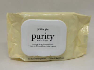 Philosophy Purity Made Simple One Step Facial Cleansing Cloths Wipes 30 ...